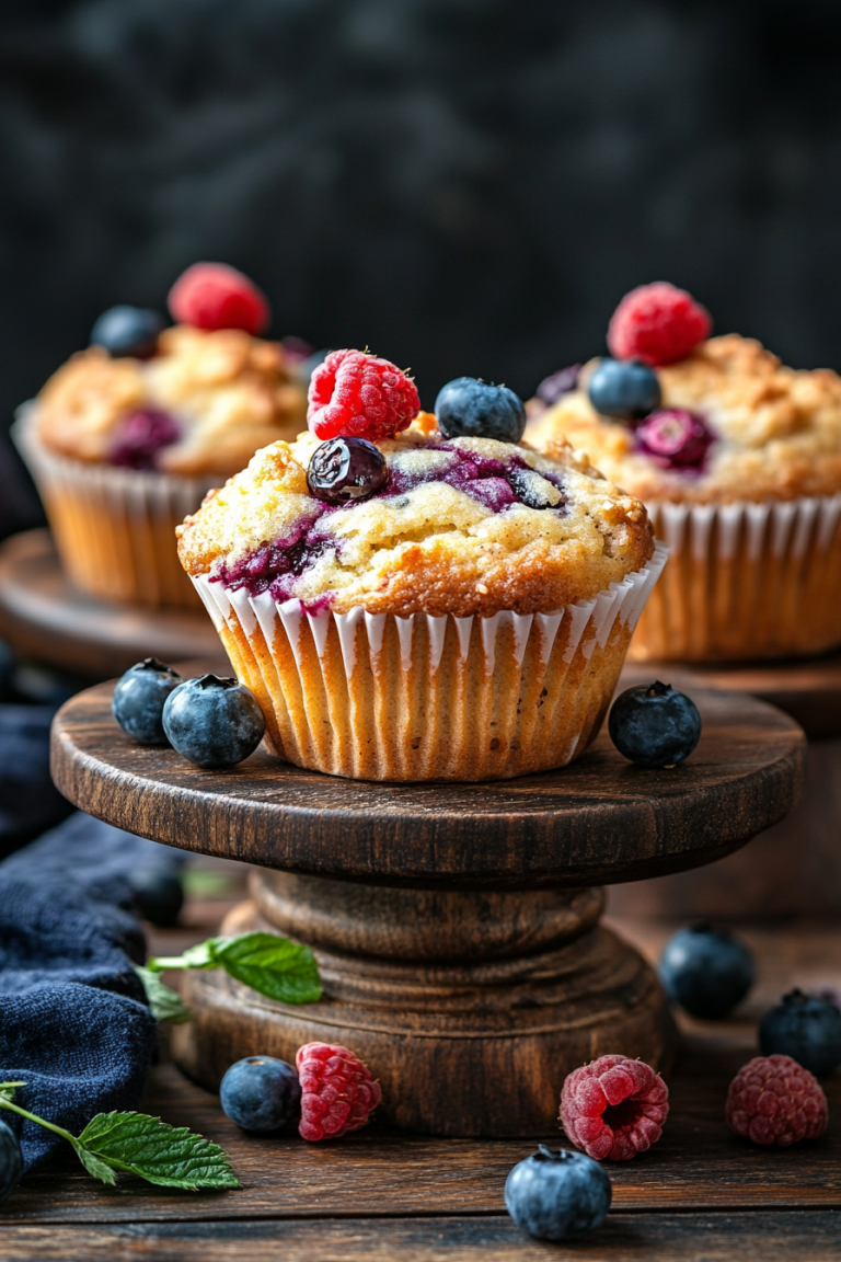The Best Blueberry Raspberry Muffins Recipe | Cakes Fiesta
