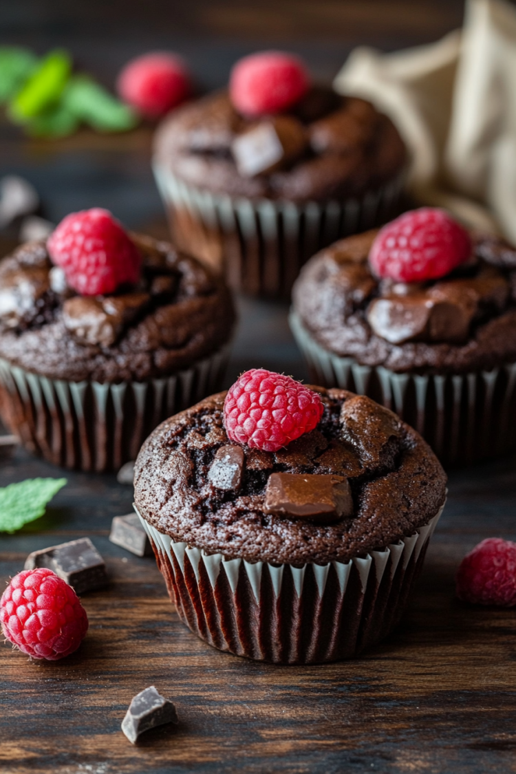 Fudgy Vegan Double Chocolate Beet Muffins | Cakes Fiesta