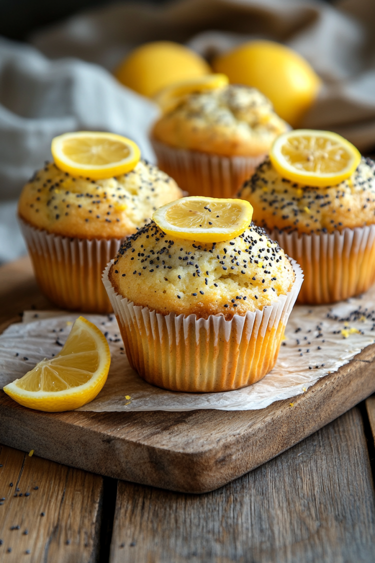 Vegan Meyer Lemon Poppy Seed Muffins | Cakes Fiesta